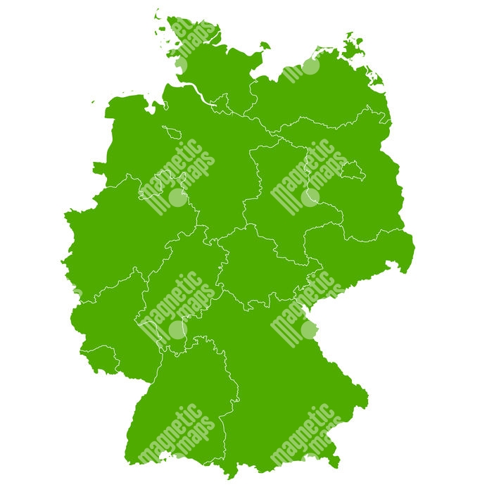 Magnetická mapa Nemecka, ilustrovaná, zelená