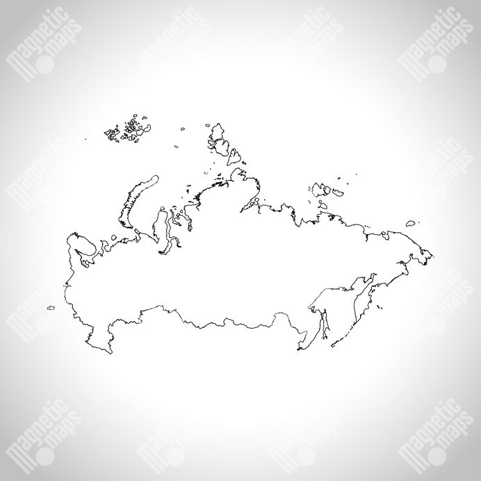 Magnetická mapa Ruska, slepá