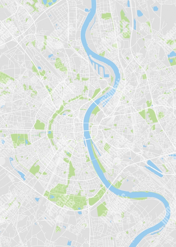 Magnetická mapa Kolín nad Rýnom, ilustrovaná, farebná