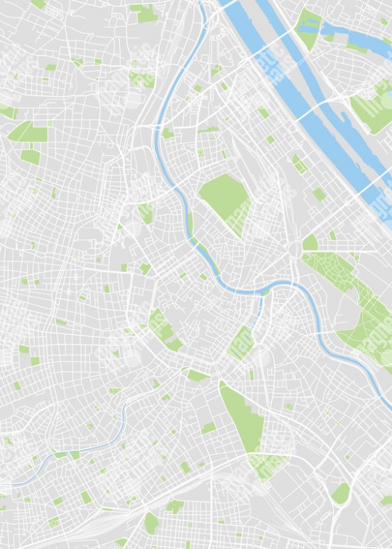 Magnetická mapa Viedne, ilustrovaná, farebná