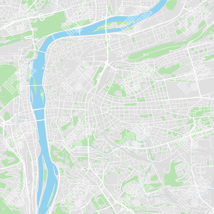 Magnetická mapa Prahy, ilustrovaná, farebná