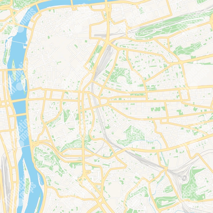 Magnetická mapa Prahy, ilustrovaná, farebná